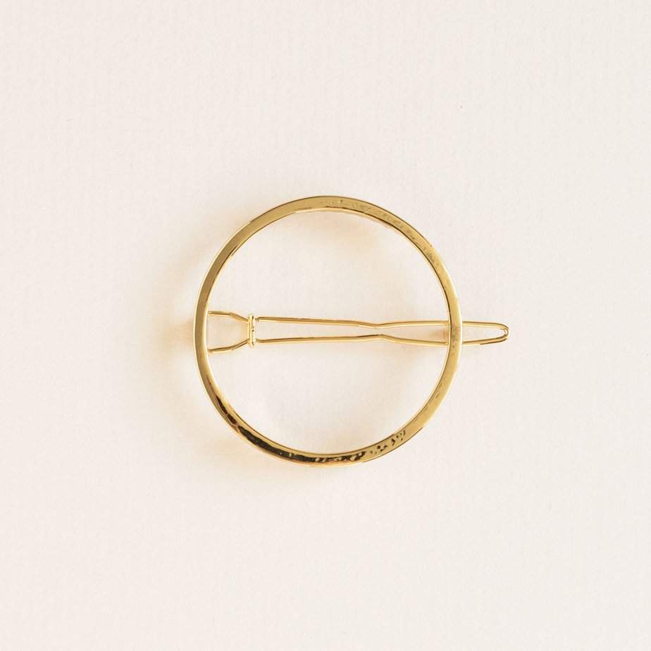 Bachca Gold Round Barrette - Silverado Jewellery