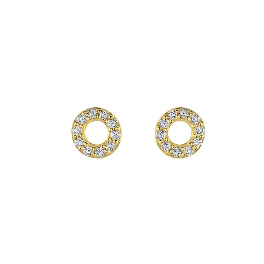 Open Sparkle Stud Earrings - Silverado Jewellery